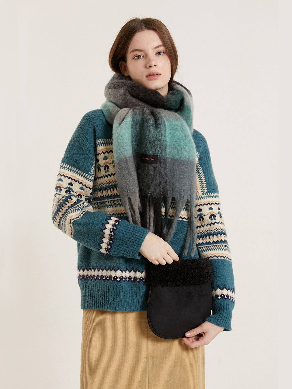 핑크 파인애플 DUMBLE BAG_BLACK DUMBLE BAG_BLACK